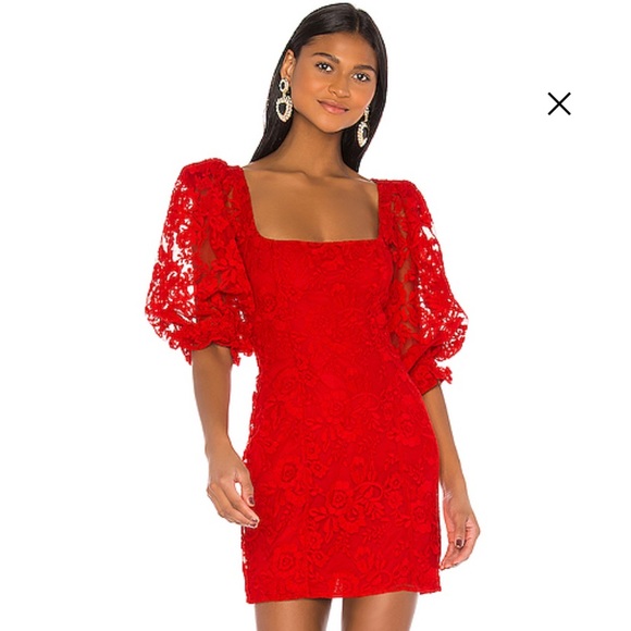 LPA | Dresses | Revolve Lpa Tonia Dress In Red Worn Only Once | Poshmark